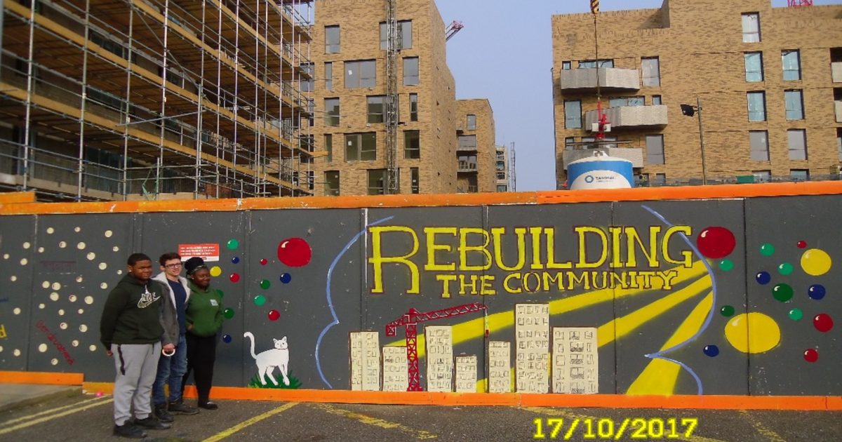 Art students design hoarding for new… — Barking & Dagenham College